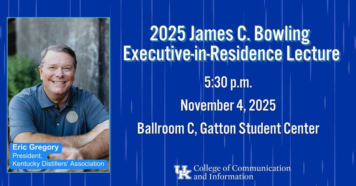Eric Gregory to deliver 2025 James C. Bowling Executive-in-Residence ...