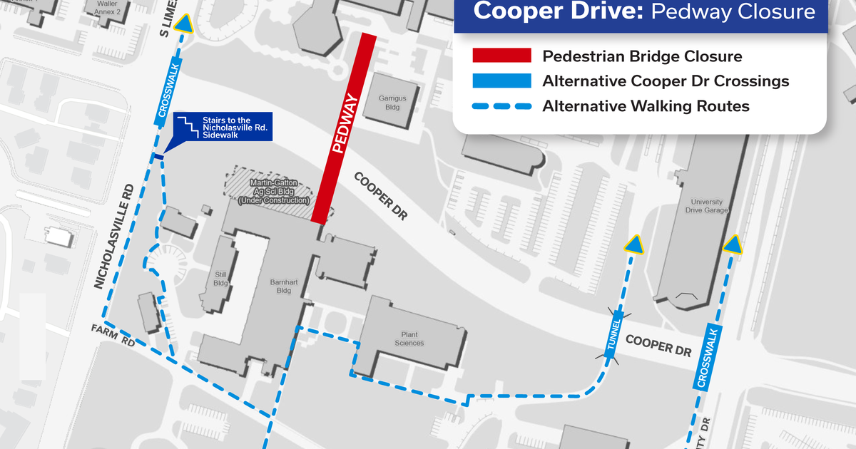 Pedway over Cooper Drive to permanently close | UKNow