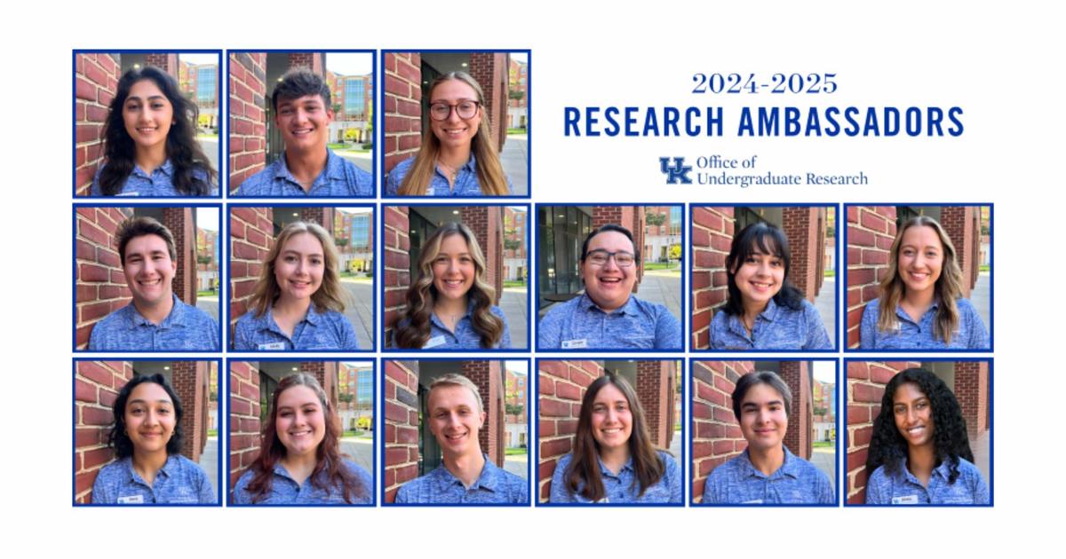 15 students selected as Undergraduate Research Ambassadors | UKNow