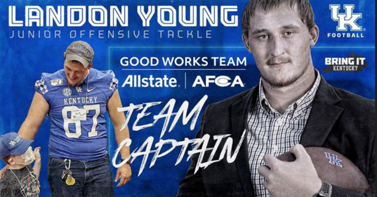 Landon Young Named Captain of 2019 Allstate AFCA Good Works Team | UKNow