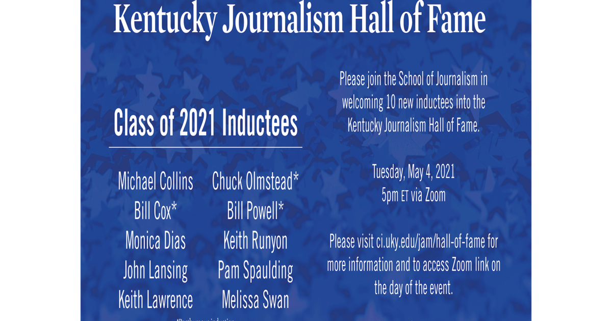 10 to be Inducted Into Kentucky Journalism Hall of Fame May 4 | UKNow