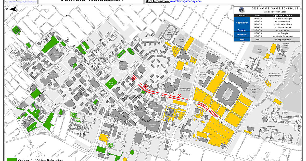Reminder: Move Vehicles From Kroger Field Lots for Football Game | UKNow