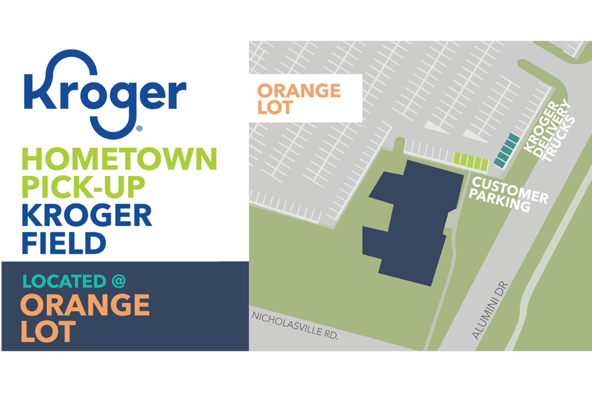Kroger to offer online grocery pick-up service in stadium Orange Lot ...