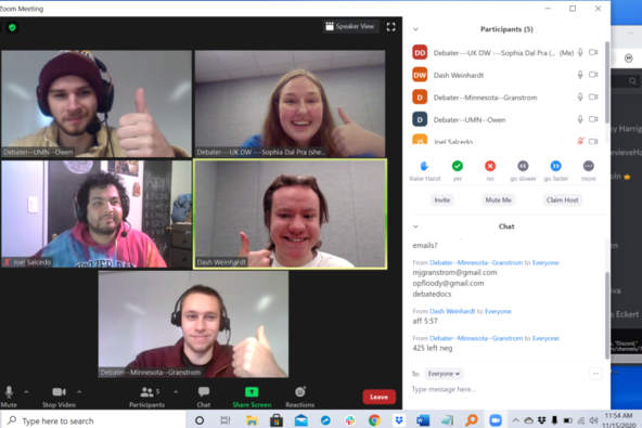 UK Debate Team Finishes Virtual Semester of Competition | UKNow