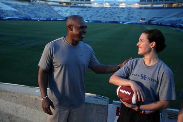 Cadets of Blue, Red Run Game Ball West | UKNow