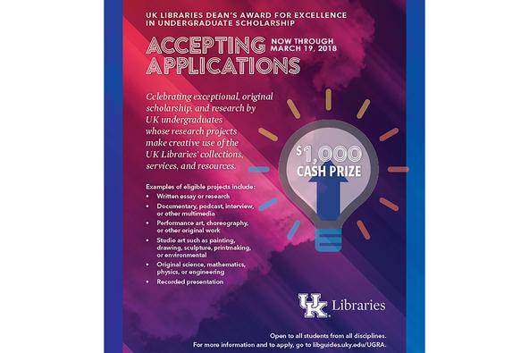 Deadline for UK Libraries Dean’s Undergraduate Scholarship Extended | UKNow