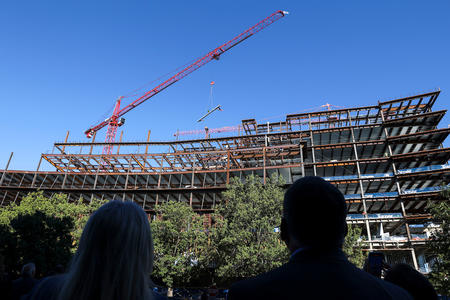 UK hosts ceremonial ‘topping out’ of new Rankin Health Education ...
